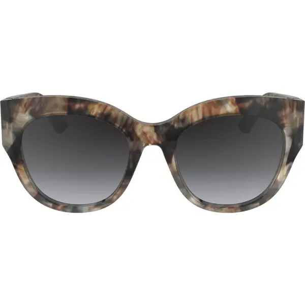 Longchamp 55mm Butterfly Sunglasses - Marble Brown Beige