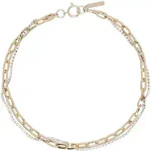 Justine Clenquet Silver Kirsten Necklace In Gold 35% Off