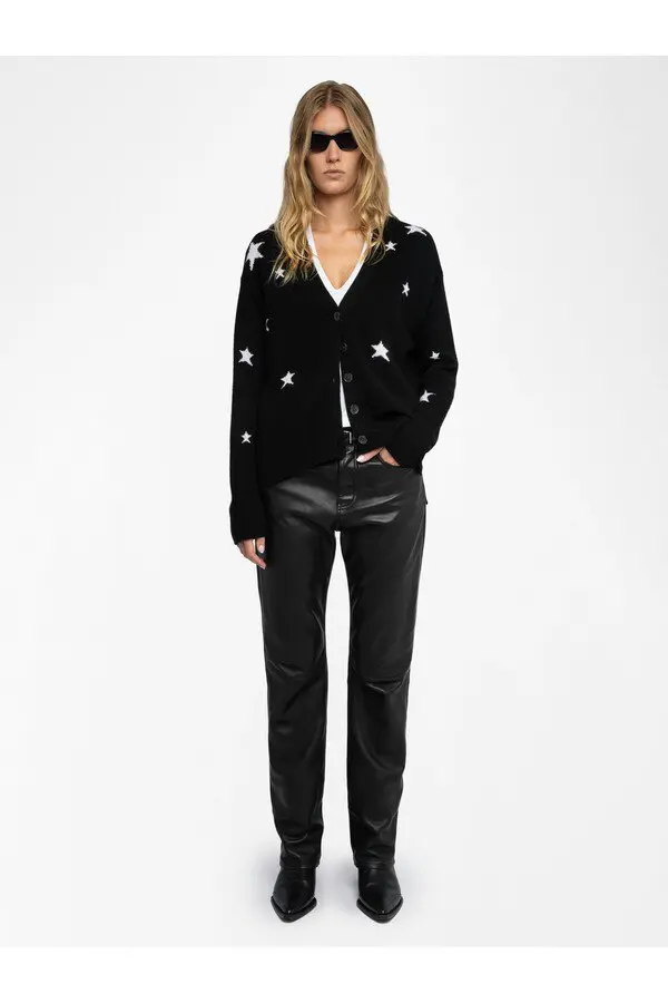 Zadig&Voltaire Mirka Stars Cashmere Cardigan - Black
