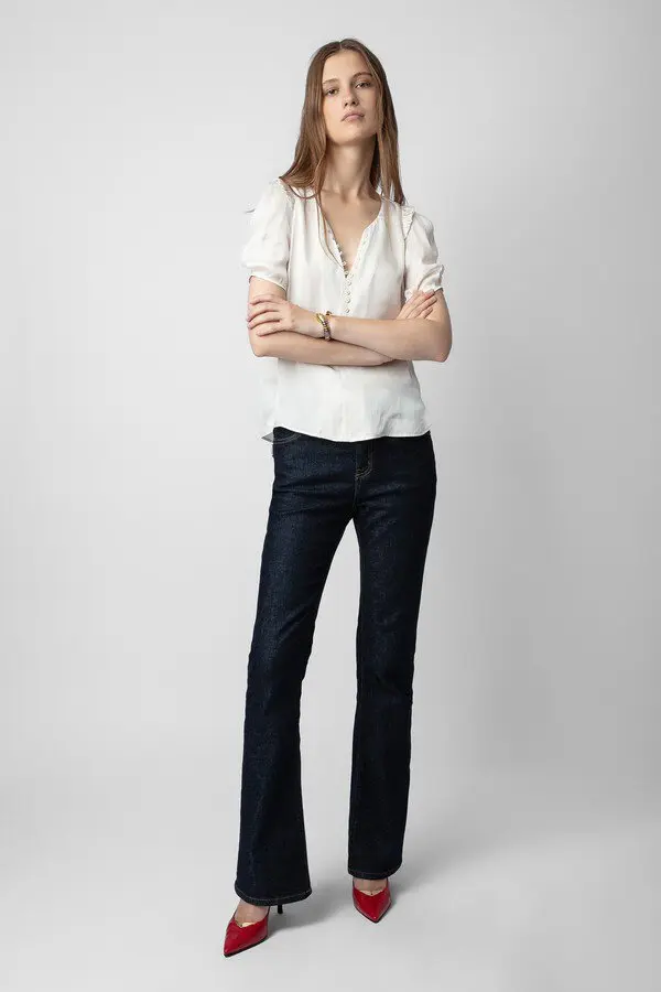 Zadig&Voltaire Twity Satin Top - White