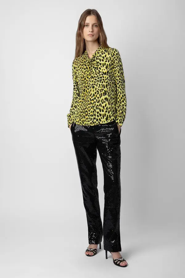 Zadig&Voltaire Taos Leopard Silk Blouse