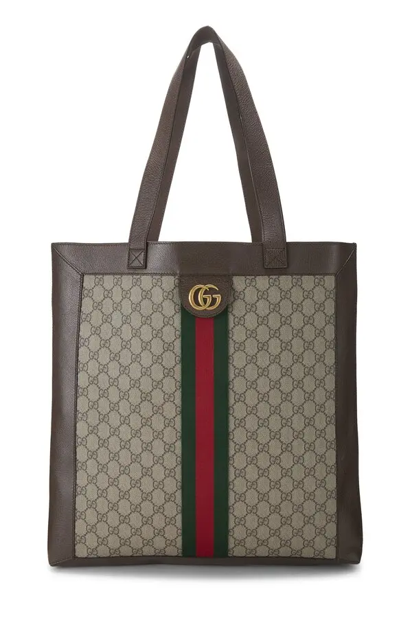 Gucci Original Gg Supreme Canvas Ophidia Tote - Beige