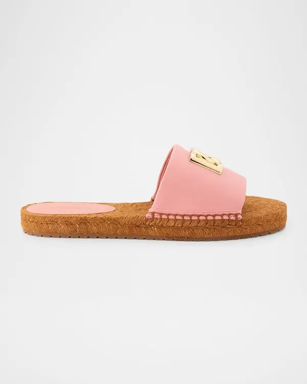 Dolce & Gabbana Napa Espadrille Sandals - Pink