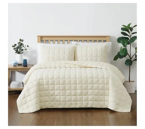 TRULY SOFT Cozy Gauze Full/queen 3 Piece Quilt Et