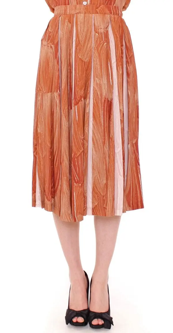 Buy Licia Florio Below Knee Full Skirt Orange At 51 Off Editorialist