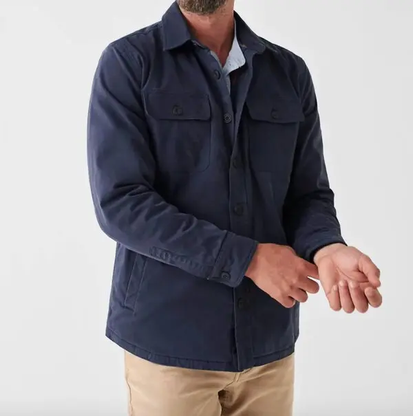 Buy Faherty Brand Stretch Blanket Lined Jacket In Navy - Multi At 35% ...