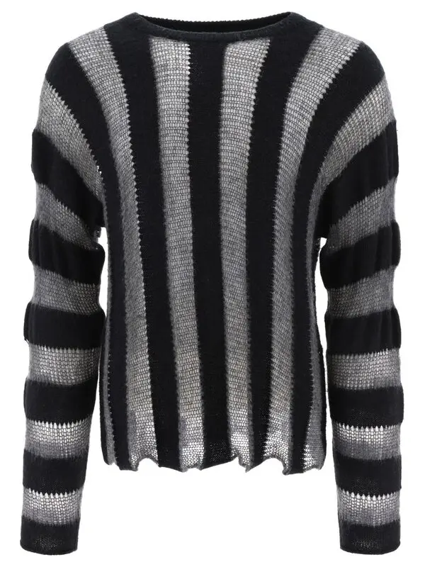 Buy BRAIN DEAD Fuzzy Threadbare" Sweater - Black At 33% Off | Editorialist