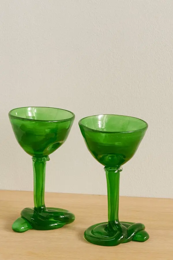 Completedworks Thaw Set Of Two Recycled-glass Martini Glasses