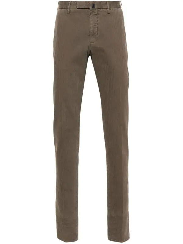 Incotex Striped Mid-rise Trousers