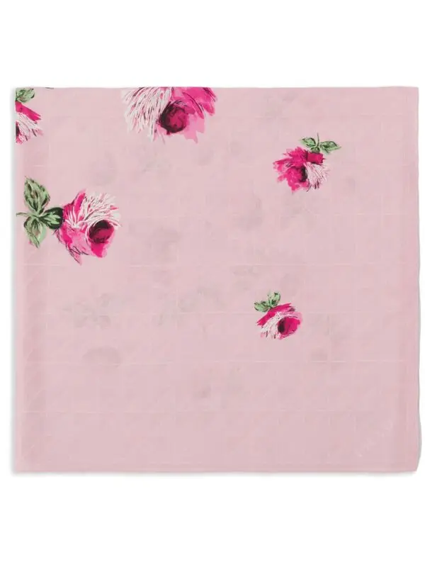 Prada Crepe-de-chine Jacquard Scarf