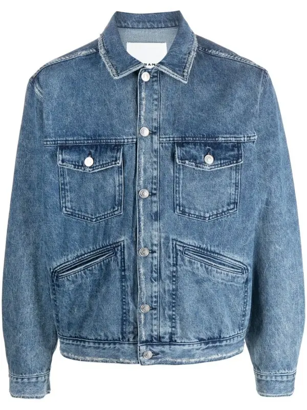 MARANT Jango Logo-embroidered Denim Jacket