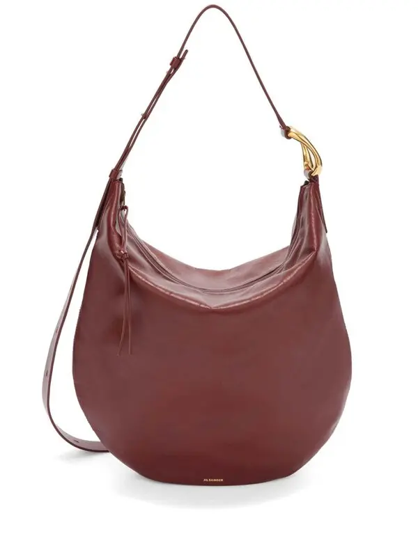 JIL SANDER Medium Moon Shoulder Bag - Red