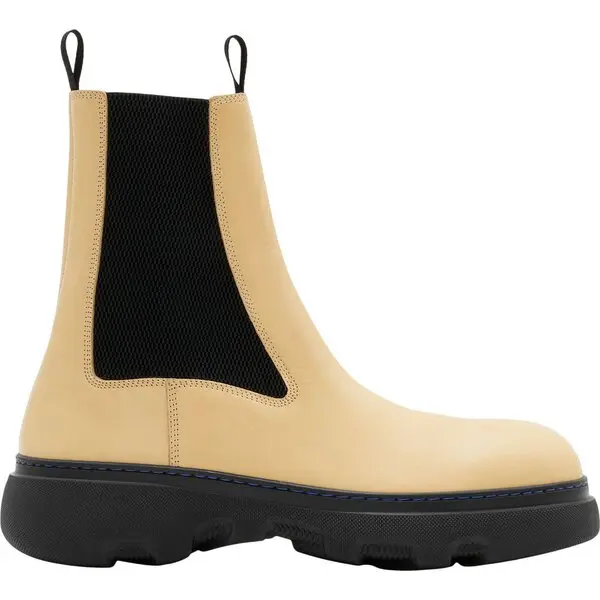 Burberry Gabriel Leather Chelsea Boot - Custard