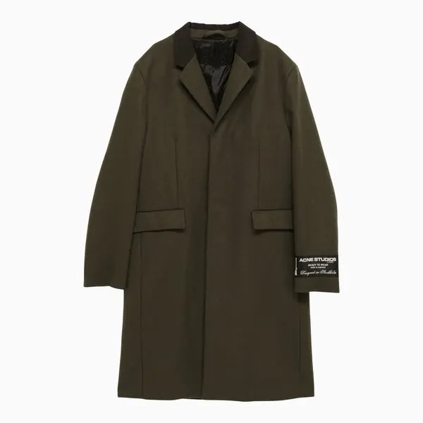 Acne Studios Single-breasted Wool-blend Military Coat - Green