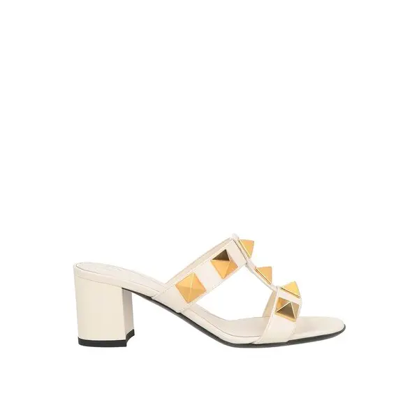 Valentino Garavani Roman Stud Leather Sandals - White