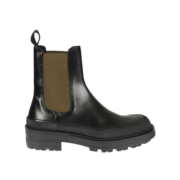 Alexander McQueen Leather Chelsea Boots - Black