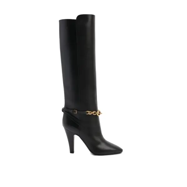 Saint Laurent Leather Boots - Black