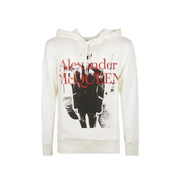 Alexander McQueen Logo Graphic Hoodie - White