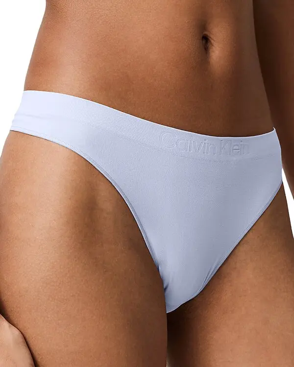 Calvin Klein Bonded Flex Mid Rise Thong - Saltwater