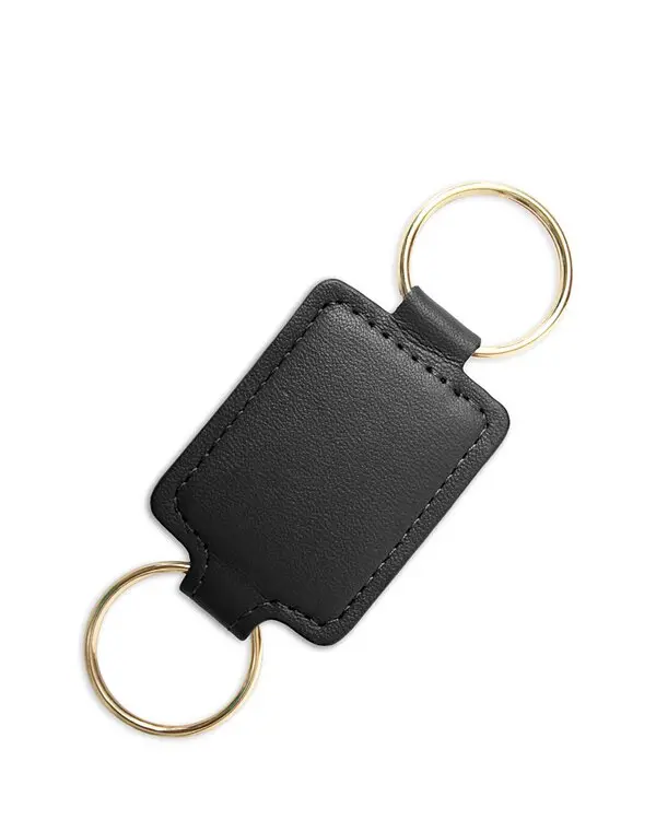ROYCE NEW YORK Leather Key Fob - Black