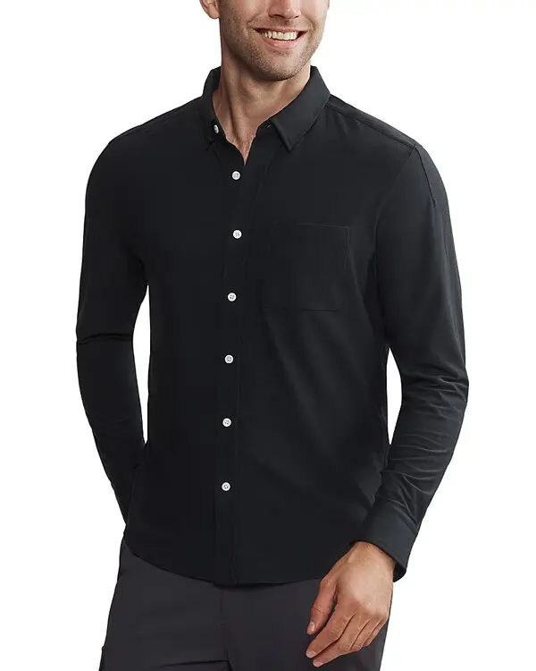 RHONE Wfh Regular Fit Button Down Shirt - Black