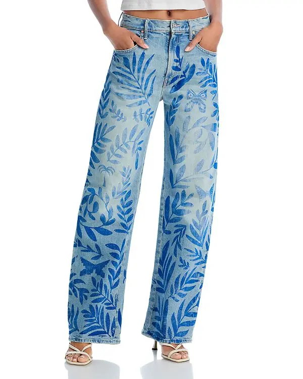 MOTHER The Lasso Sneak Jeans - Pressed Leaves
