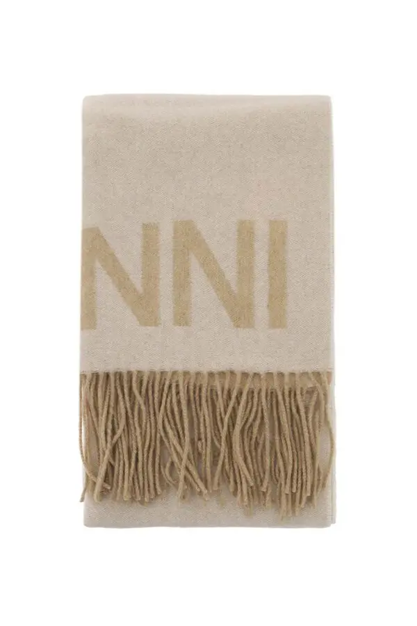 Buy GANNI Logo Lettering Scarf - Multicolor At 33% Off | Editorialist