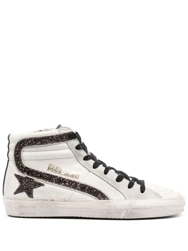 Golden Goose Slide Sequin-embellished Sneakers - White