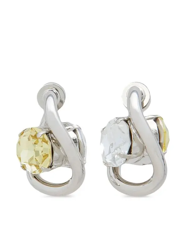 Marni Twisted Crystal-embellished Hoop Earrings