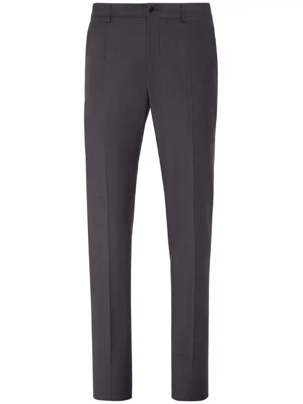 Philipp Plein Pressed-crease Tailored Trousers - Black