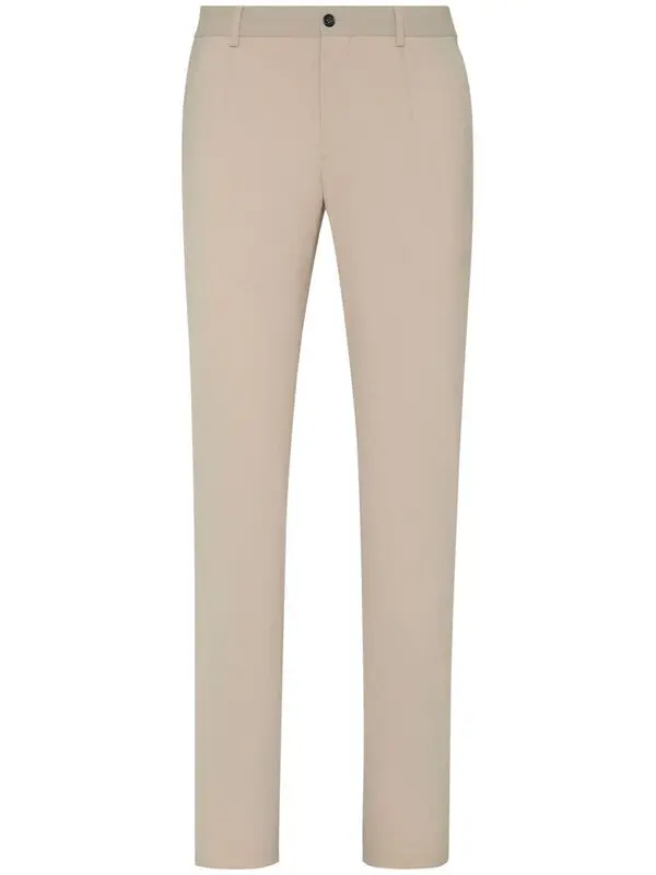 Philipp Plein Pressed-crease Tailored Trousers - Neutrals