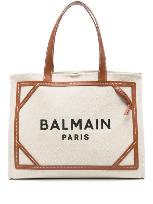 Balmain B-army Logo-print Tote Bag - Neutrals