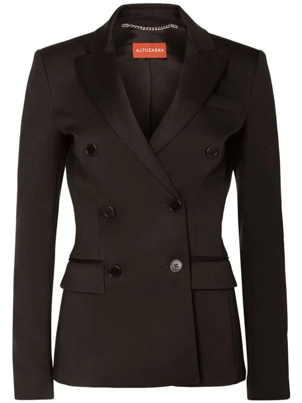 Altuzarra Indiana Twill Double-breasted Blazer - Black