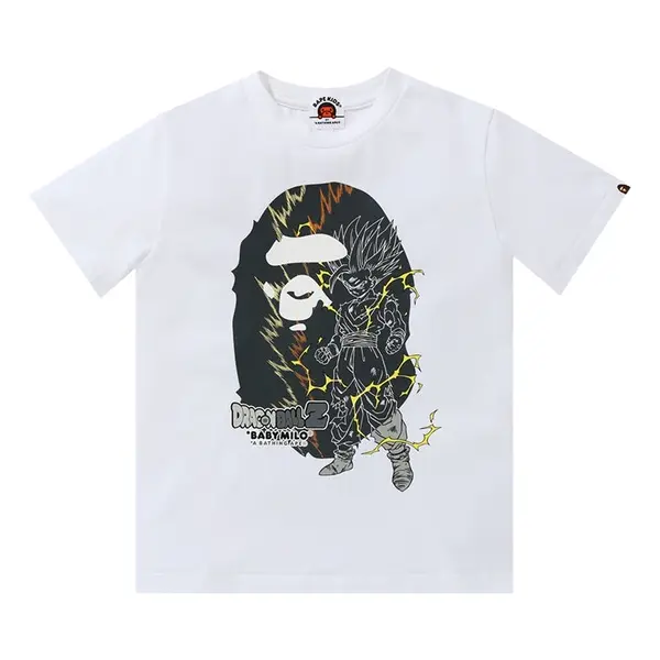BAPE X Dragon Ball Z Son Gohan Big Ape Head Tee - White | Editorialist