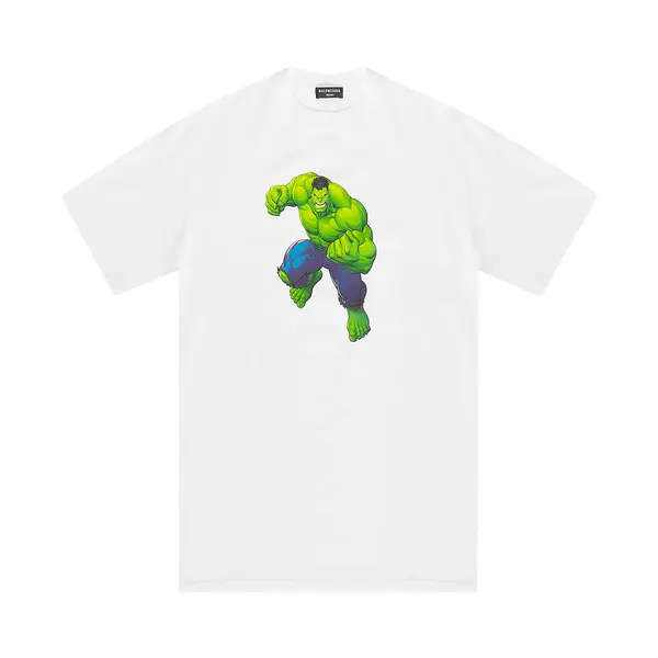 Balenciaga Incredible Hulk Medium Fit Tee - White