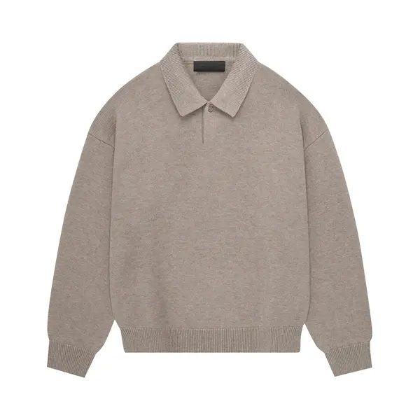 Fear Of God Knit Polo 'core Heather - Brown