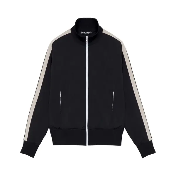 Palm Angels Curved Logo Track Jacket /white - Black