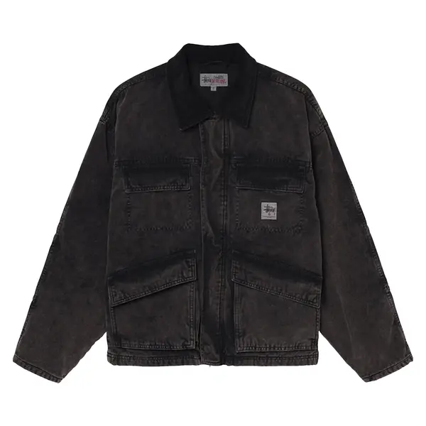 StÜssy Washed Canvas Shop Jacket - Black