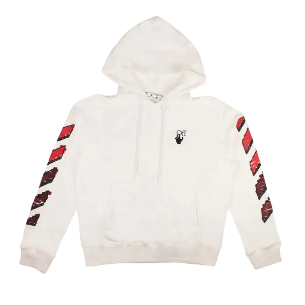 Off-White Marker Slim Hoodie /Red White Editorialist