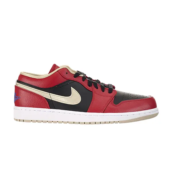 JORDAN 1 Retro Low Gym Gold Sneakers - Red