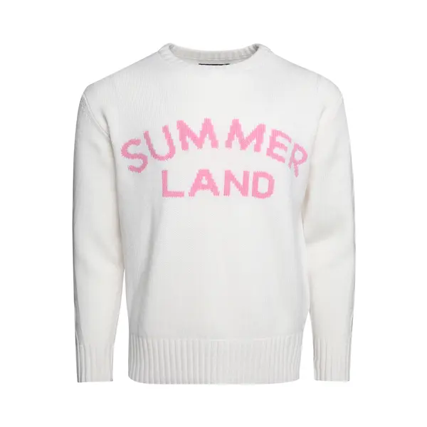 NAHMIAS Summerland Intarsia Crewneck - White