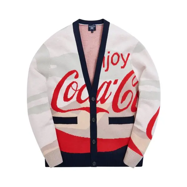 Kith X Coca-cola X Mitchell & Ness Coke Mountains Cardigan