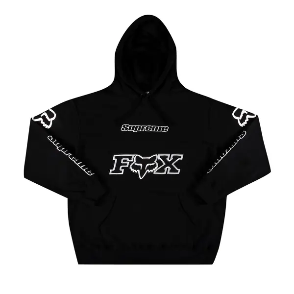 Supreme X Fox Racing Hooded Sweatshirt - Black