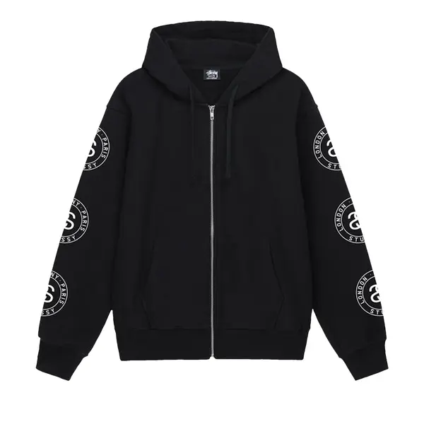 StÜssy Seal Zip Hoodie - Black