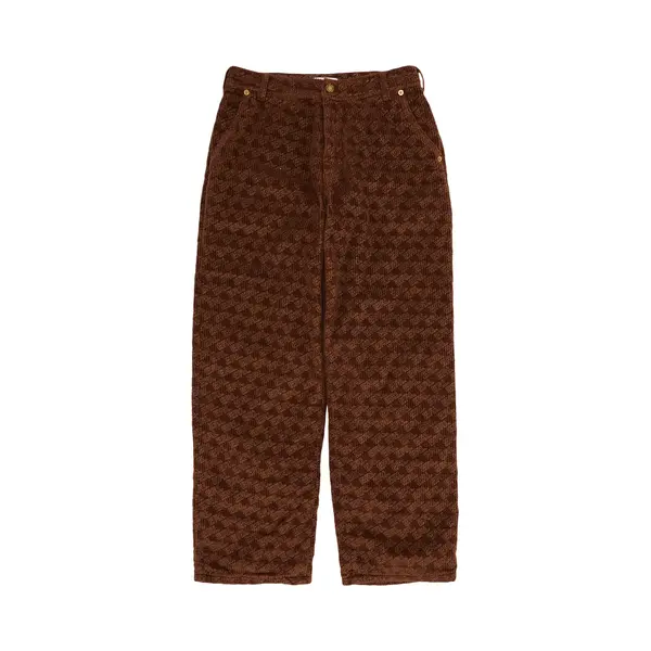 ERL Corduroy Embossed Pants - Brown