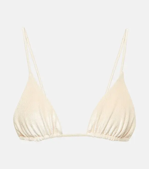 Jade Swim Via Bikini Top - White