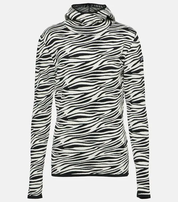 JETSET Zoey Zebra-print Jacquard Hoodie