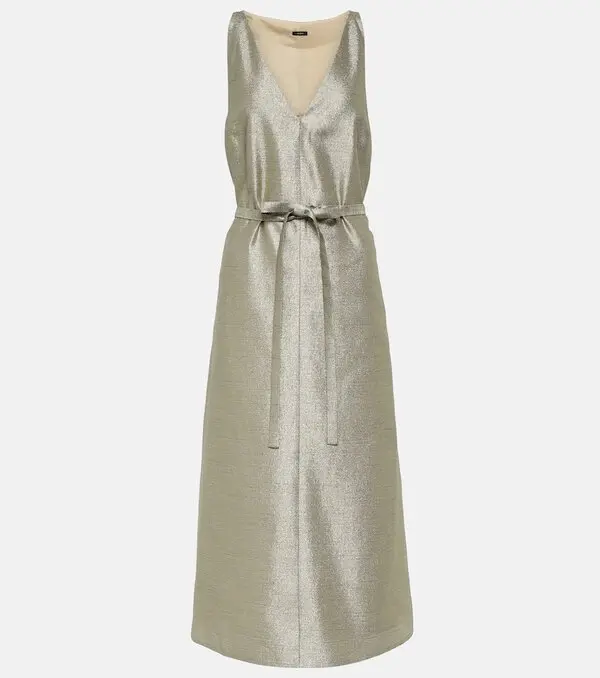 JOSEPH Desiree Metallic Midi Dress