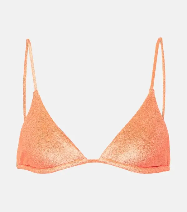 Jade Swim Via Triangle Bikini Top - Orange