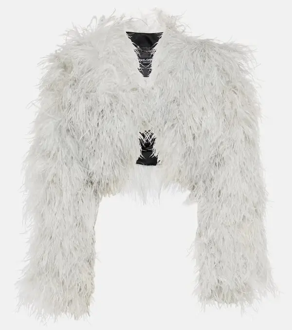 Dolce & Gabbana X Kim Feather Cropped Jacket